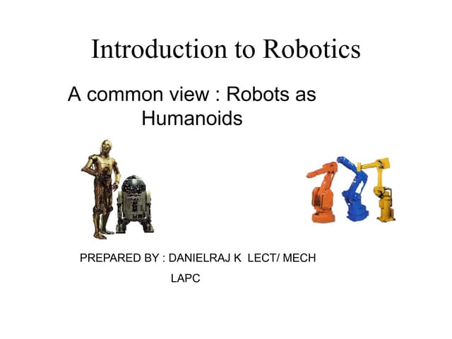 Robot And It Configuration Ppt Robotics Technology And Computing