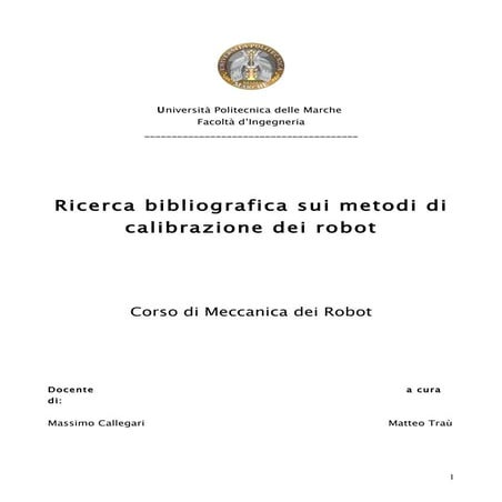 Calibration methods in robotics | PDF