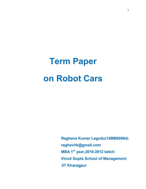 Autonomous vehicles | PPT