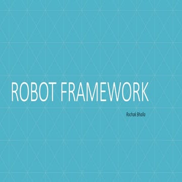 Robot Framework Introduction