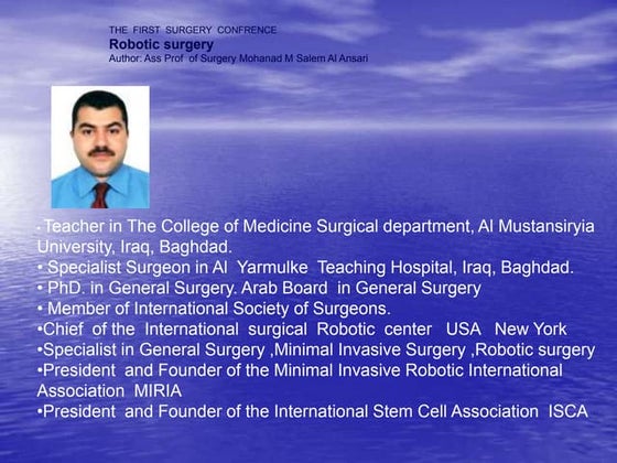 Robotic Surgery PPT | PPT