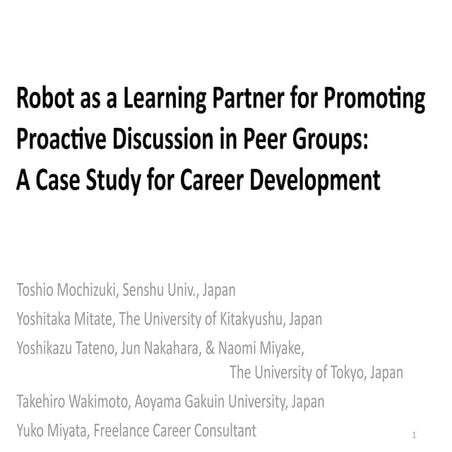 Robot As A Learning Partner For Promoting Proactive Discussion In Peer