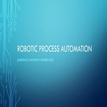 Robotic process automation-Learnings | PPT
