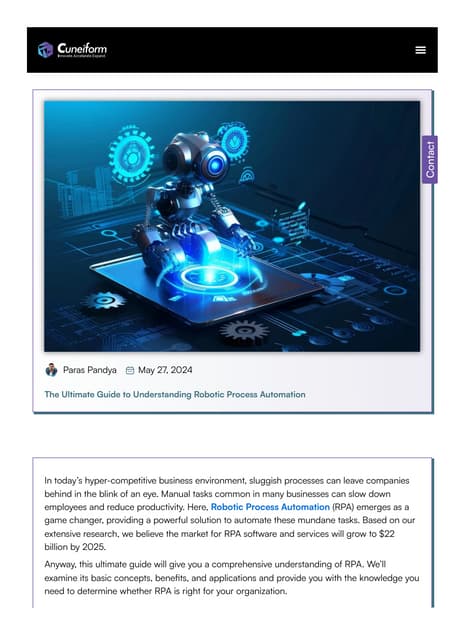 Robotic Process Automation Decoded Everything You Need to Know. | PDF Robotic Process Automation Decoded Everything You Need to Know. | PDF