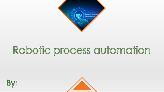 Robotic Process Automation Projectpptx