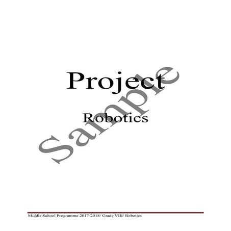 Robotics project (sample copy ) | PDF