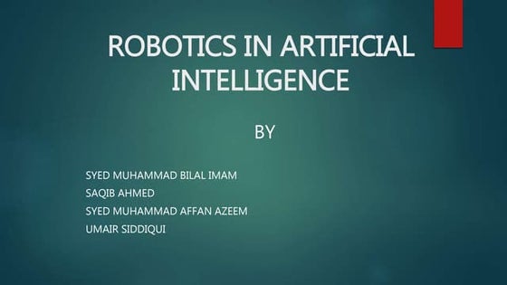 Artificial intelligence for Engineers unit1 | PPT