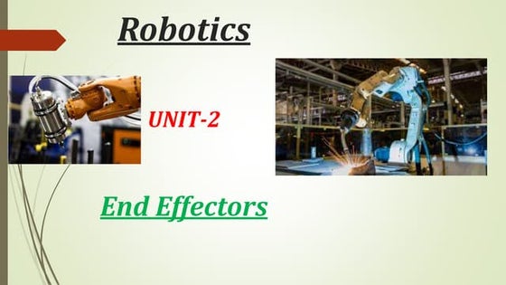 Robotics End Effector | PPT