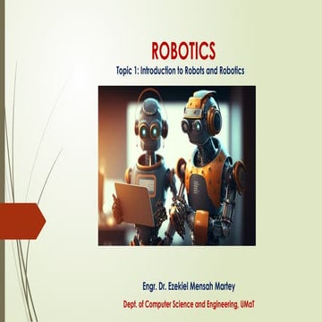Robotics : iNTRODUCTION TO ROBOTICS(Motion) | PPTX