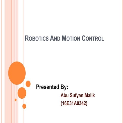 Robotics and motion control | PPTX