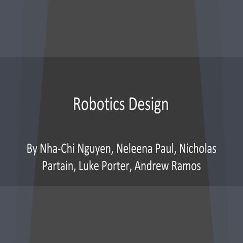 Robotics design | PDF
