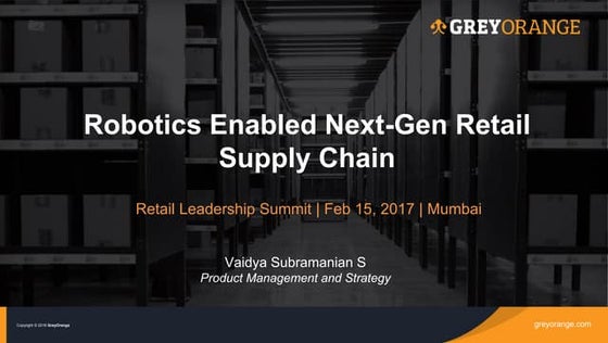 Robotic Automation in warehouse | PPT