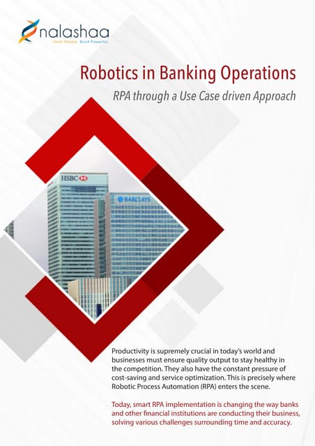 RPA robotic process automation in banking.pptx | Business Banking ...