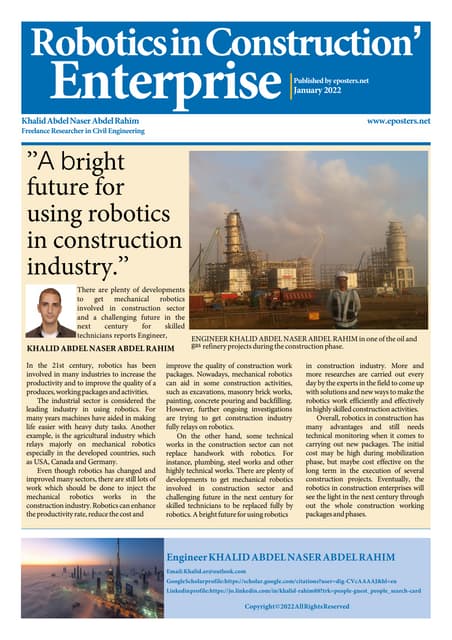 Automation in construction | PPTX | Construction Industry | Industries