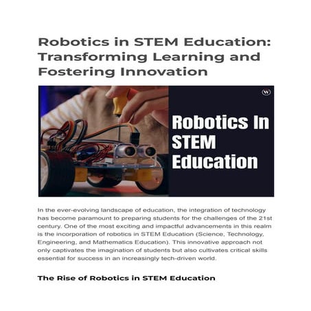Robotics in STEM Education_ Transforming Learning and Fostering ...