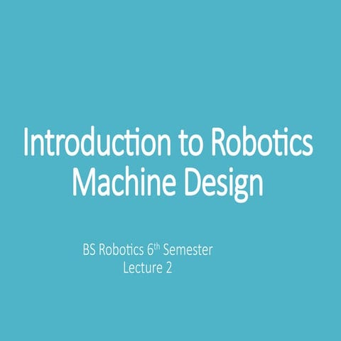 Comprehensive Introduction to Robotics Kinematics and Motion Planning ...
