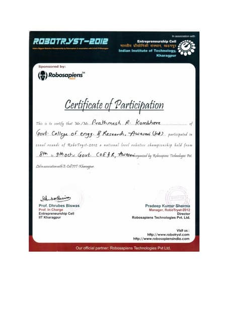 Virtual Lab Certificate | PDF