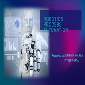 Robotics process automation.pptx | Robotics | Technology & Computing