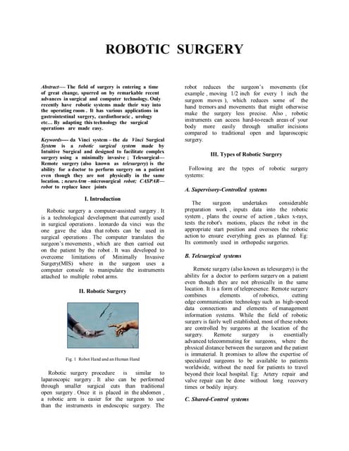 Da Vinci Surgical System | PPT