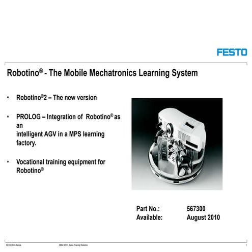 Robotino2 updates-2010-06 | PPT