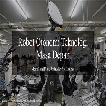 Robot Otonom presentasion on collage, for future of indrusty | PPTX