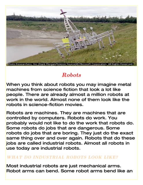 Robots Presentation - A small powerpoint presentation to show brief ...