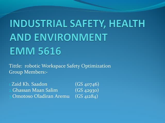 Robot work cell layout | PPT
