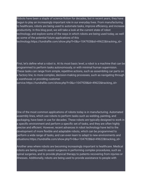SWOT Analysis of Robotics Technology Latest | PPTX
