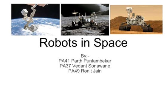 Robots in Space | PPTX | Space and Astronomy | Science