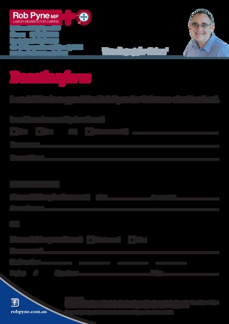 Rob Pyne Cairns election brochure 2017 (two faced parties) | PDF