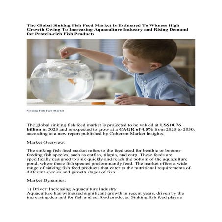 Sinking Fish Feed Market | PDF