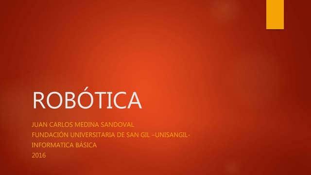 La robotica informatica 1 | PPTX