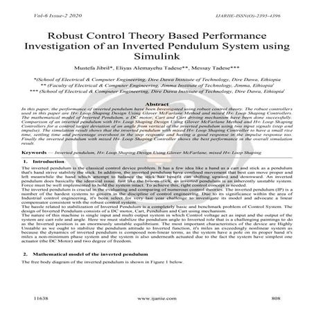 Robust control theory based performance investigation of an inverted pendulum system using ...