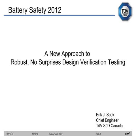 An Approach to Robust, No Surprises Design Verification Testing ...