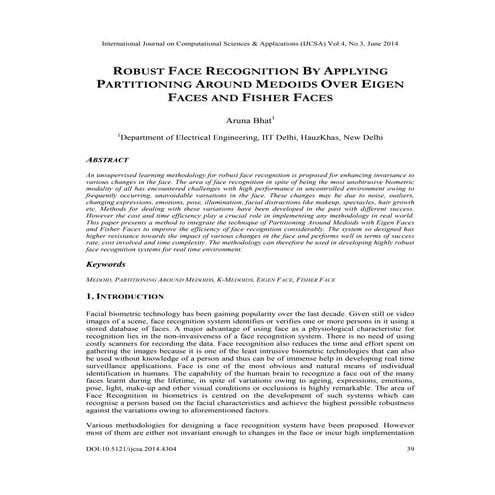 Robust Face Recognition By Applying Partitioning Around Medoids Over