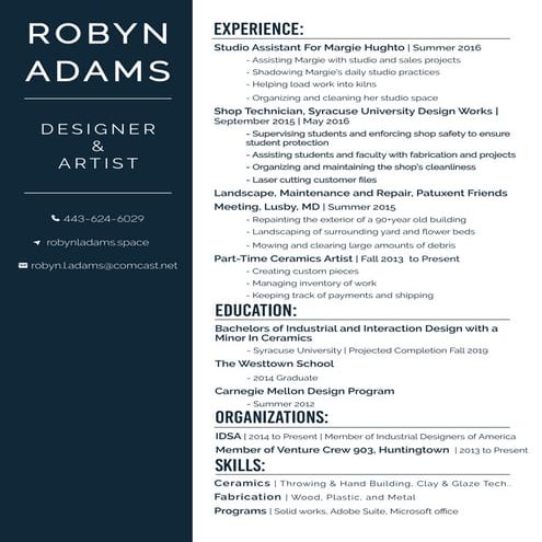 Robyn Adams Resume 2017 | PDF