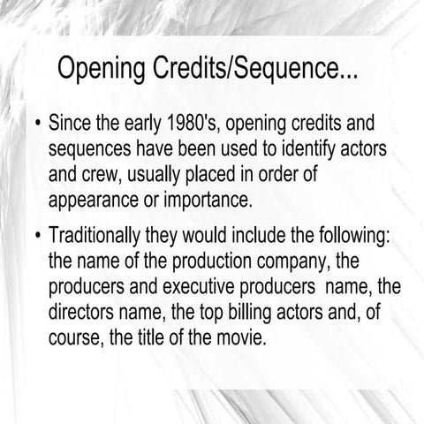 Conventional film openings | PPTX