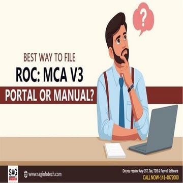 Step-by-Step ROC Filing on MCA V3 Portal: Manual vs Software Method Explained | PDF