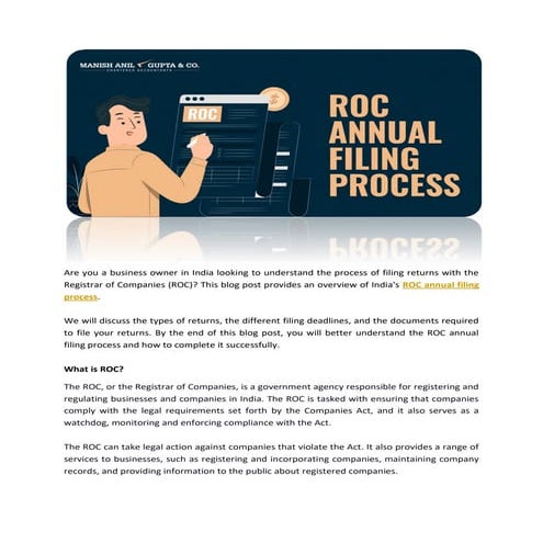 ROC Annual Filing Process