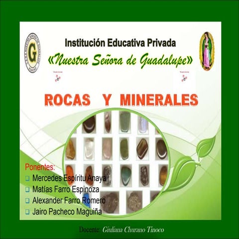 Rocas y minerales | PPTX