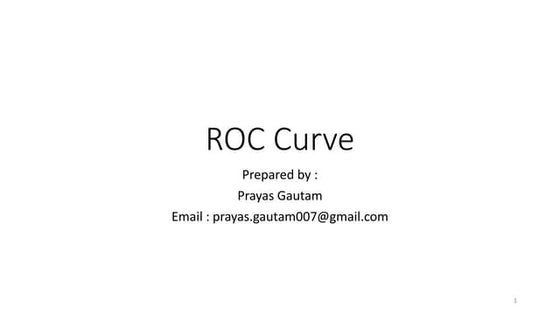 ROC curve.pptx | Medical Tests | Medical Health