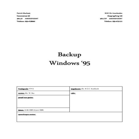 Backup Windows '95 | PDF