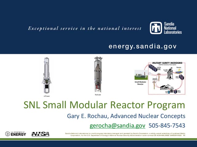 Snl Small Modular Reactor Program Pdf