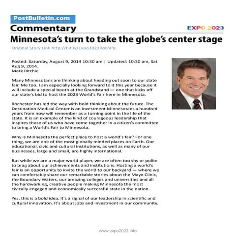 Expo 2023 Press Coverage | Rochester Post Bulletin | PDF | Free Download