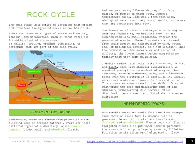 The rock cycle | PPTX