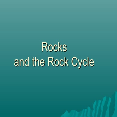 The rock cycle | PPTX