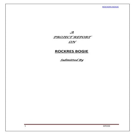 Rocker bogie mechanism | PPT