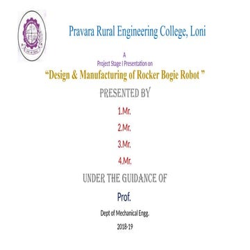 Rocker bogie mechanism | PPT