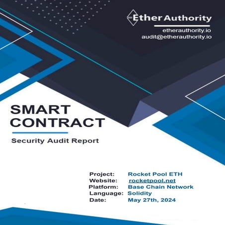 Rocket Pool ETH – Smart Contract Security Audit Report by ...