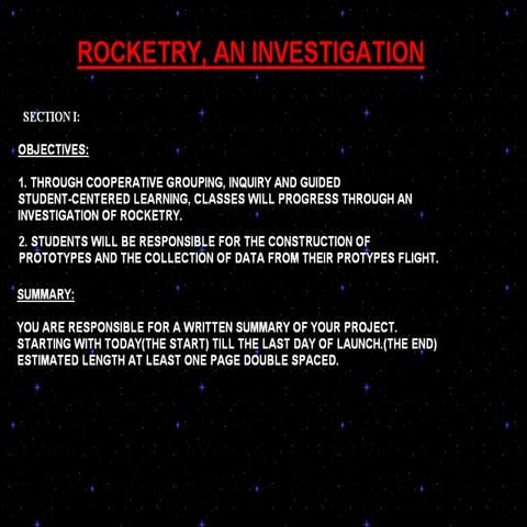 Rocket project outline | PPT